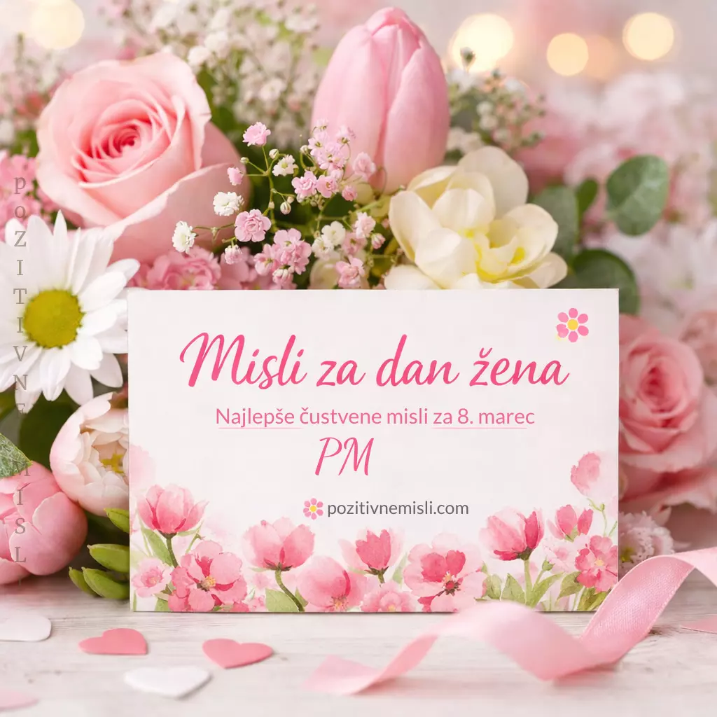 Misli za dan žena 2026 – Čustvene misli - voščila za 8. marec